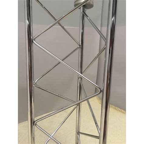 Italian Glass And Chrome Round Table Chairish