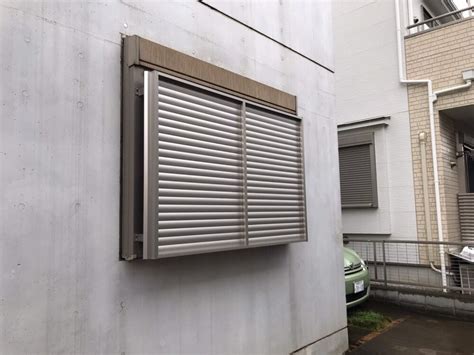 海老名市 シャッター窓に多機能ルーバー面格子取り付け 施工例 海老名市でリフォームなら海老名トーヨー住器