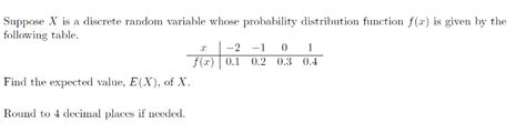 Solved Suppose X Is A Discrete Random Variable Whose Chegg