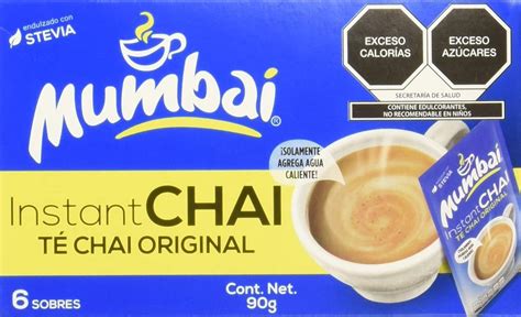 Mumbai Té Chai Mumbai Instantáneo Original Sobres Gramos Amazon mx Alimentos y Bebidas