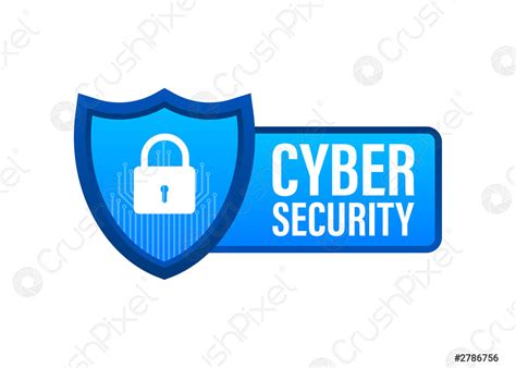 Cyber Security Vector Logo With Shield And Check Mark Security Stock