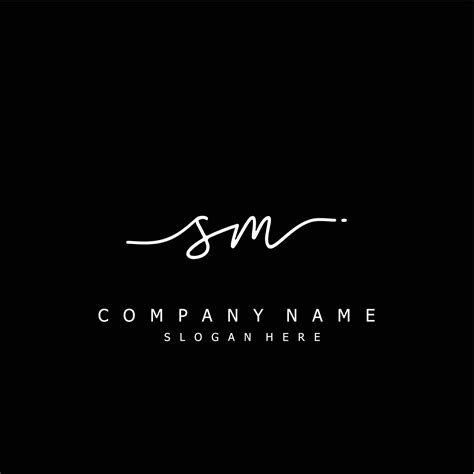 Initial Sm Handwriting Of Signature Logo 21145654 Vector Art At Vecteezy