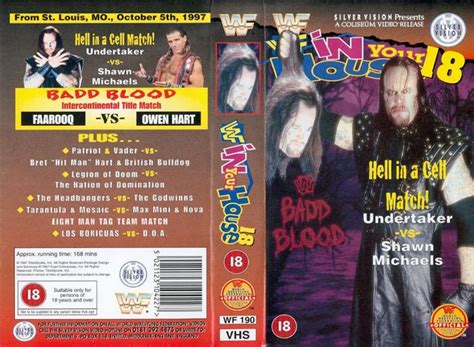 WWF In Your House Badd Blood UK VHS Cover WWF In Your House Badd Blood Photo