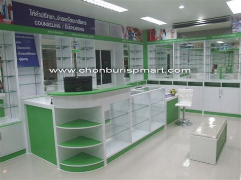 ออกแบบร้านขายยา ตกแต่งร้านขายยา จำหน่ายเคาน์เตอร์ร้านยา ตู้ร้านขายยา
