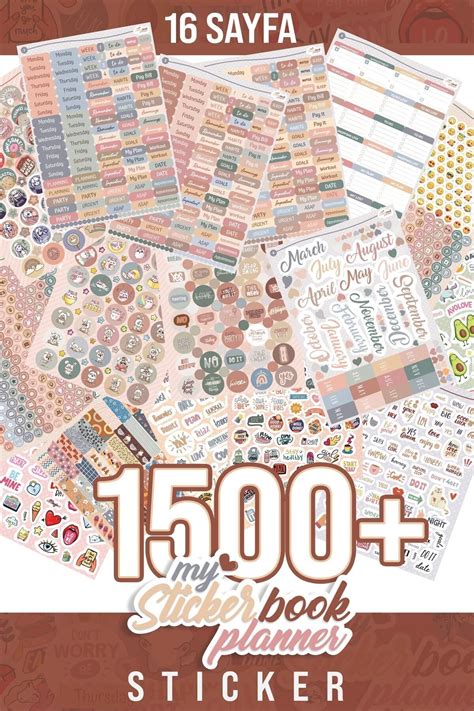 Colortouch Planner Sticker Set 1500 Adet Çıkartma Ajanda Günlük