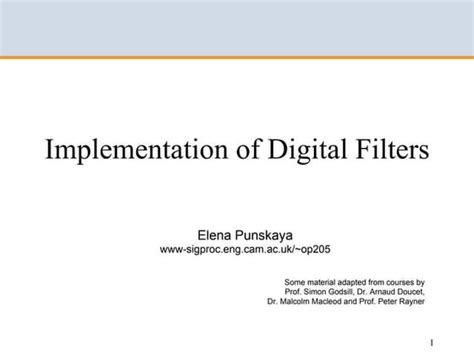Windowing Techniques Of Fir Filter Design Pptx Digital Audio Computer Software And