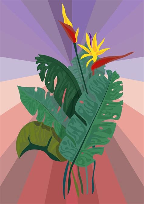 Feuilles De Bananier De Vecteur Feuilles De Palmier Tropical Feuille