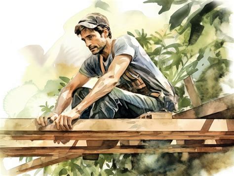 Premium Ai Image Hard Working Man And Happy Fathers Day Design