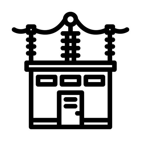 Substation Electric Line Icon Vector Illustration 35558768 Vector Art