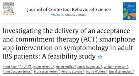 Investigating The Delivery Of An Acceptance And Commitment Therapy Act Smartphone App
