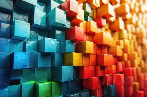 Premium Photo Abstract Colorful Cube Background Wallpaper Design Images