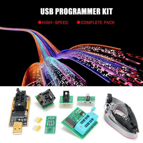 USB Programmer Kit With SOP Clip EEPROM Burner BIOS Flasher SPI Flash Programmer Kit With V