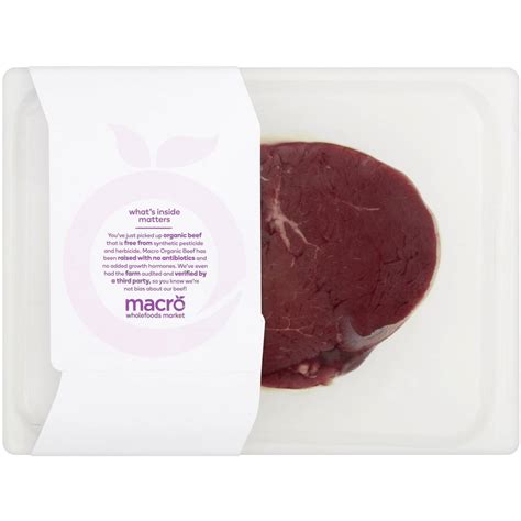 Macro Organic Beef Eye Fillet Steak 180g 350g Woolworths