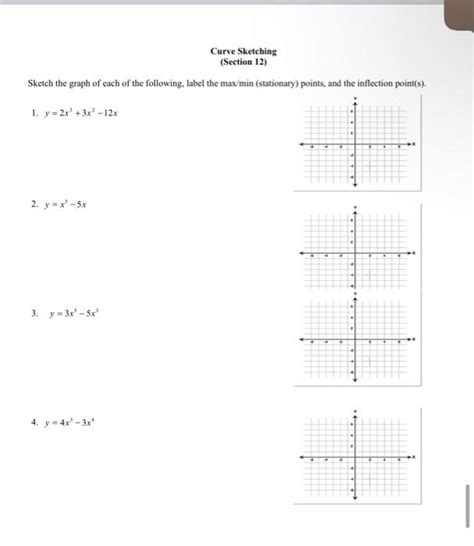 Solved Curve Sketching Section Sketch The Graph Of Each Chegg