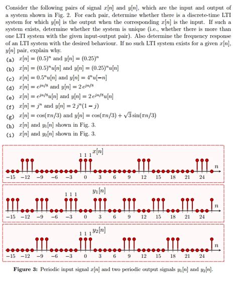 Solved Consider The Following Pairs Of Signal X N And Y N