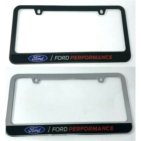 Ford Performance Premium License Plate Frame Black Or Chrome