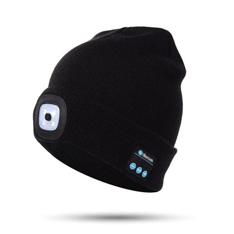 Buy Wholesale China Led Light Cap Knitted Beanie Hat Beanie Led Head