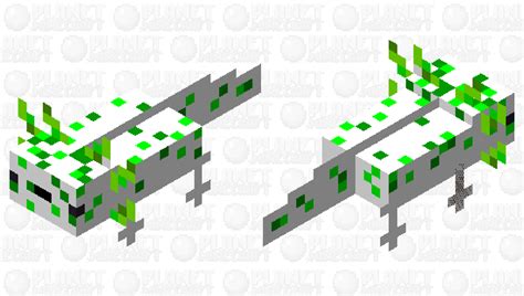 Infected Radioactive Axolotl Minecraft Mob Skin