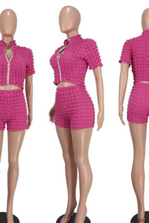 Popcorn Textured Two Piece Set Reflex Garments