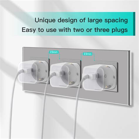 Badu Bg Bseed ЕС стандартен единичен захранващ контакт Crystal Panel 16a Двойни стенни контакти