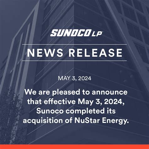 Sunoco Lp On Linkedin Sunoco Lp Is Pleased To Announce That Its Merger
