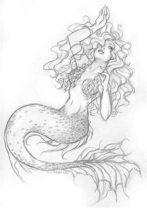Mermaid By ~cinniuint On Deviantart Mermaid Artwork Mermaid Drawings