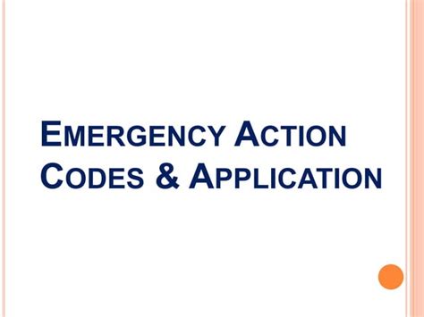 Dangerous Goods Emergency Action Codes Pptx