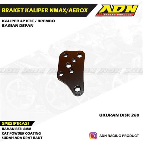 Nissin Samurai 2P Nmax Aerox 230 260mm Caliper Bracket Shopee Malaysia