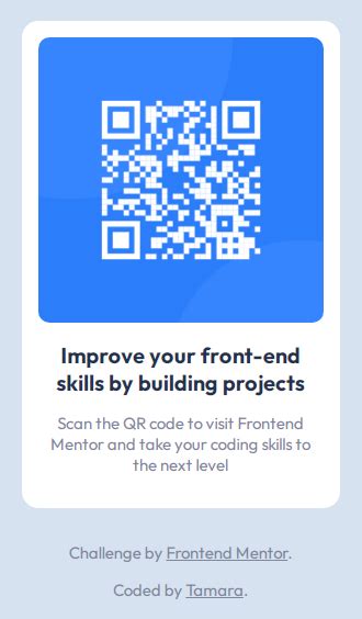 GitHub Akr Tamara A Frontend Mentor QR Code Component