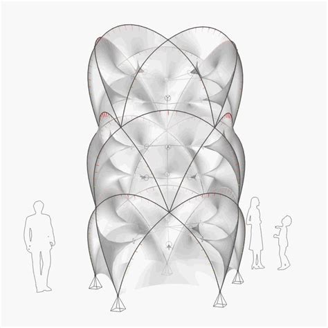 The Tower Bending Active Tensile Membrane Form Finding 02 Tensile Structures Membrane