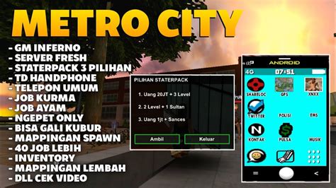 Server Fresh Staterpack 20 Juta 😱 Review Server Metro City Roleplay