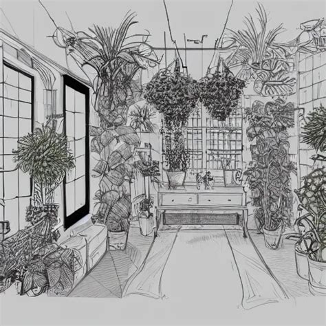 Annotated Highly Detailed And Intricate Sketch Of A Stable