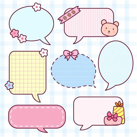 Premium Vector Hand Drawn Cute Speech Bubble Collection