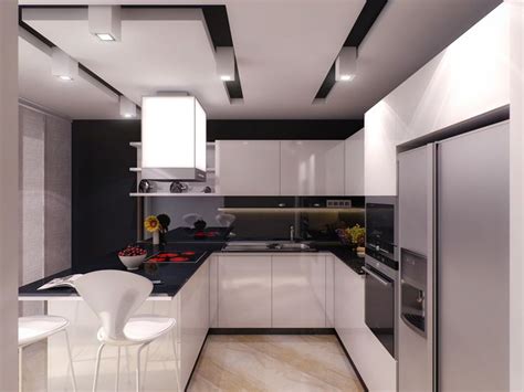 Кухня с островен аспиратор и вградени уреди House Design Kitchen Cabinets Interior Design
