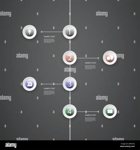 Infographic Concept Flow Chart Design Timeline Stock Vector Image