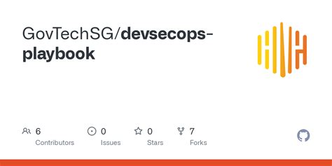 Github Govtechsgdevsecops Playbook