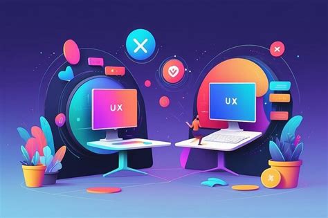 Premium Ai Image Uiux Differences Concept Illustration