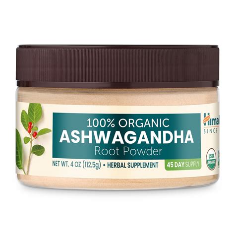 Himalaya Organic Ashwagandha Root Powder Jar 4 Oz Vitacost