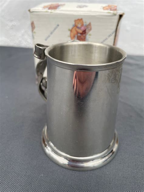 Royal Selangor Teddy Pewter Christening Mug In Box Etsy