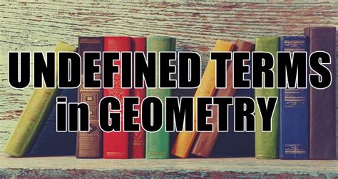 Undefined Terms In Geometry ANSWER
