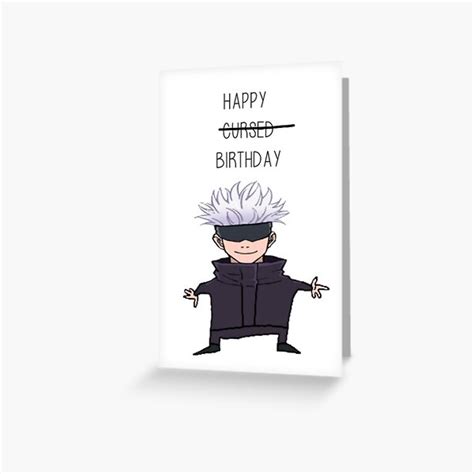 Satoru Gojo Happy Birthday Jujutsu Kaisen Cursed Birthday Greeting