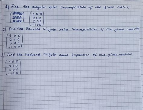 Solved Numerical Linear Algebra 1 Find The