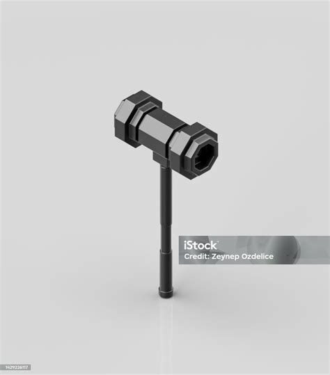 흰색 배경의 중세 아이소메트릭 해머 고대 전투 무기 3d 렌더링 도끼에 대한 스톡 사진 및 기타 이미지 도끼 중세 Warrior Games Istock