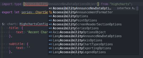 Webstorm 2023 2 Highcharts 11 1 0 Typescript Types Missing From