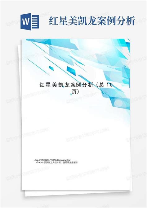 红星美凯龙案例分析 Word模板下载 编号lwgnyaze 熊猫办公