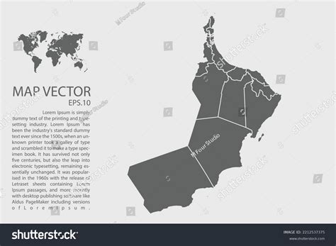 Oman Map Vector Abstract Design Vector Stock Vector Royalty Free