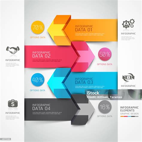 Bisnis Diagram Tangga Panah Langkah 3d Ilustrasi Stok Unduh Gambar
