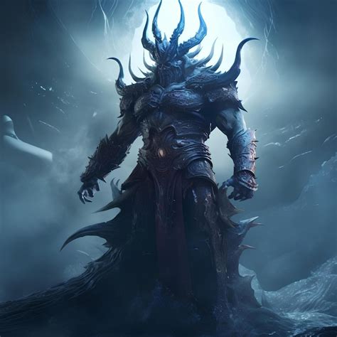 Evil Sea Demon King Premium Ai Generated Image