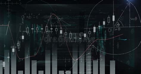 complex mathematical formulas and graphs overlaying digital screen