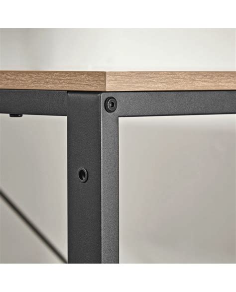 Datamaskinbord Med Hyller Justerbare Ben Eik Sonoma Selgro